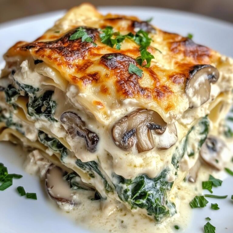 Creamy Spinach & Mushroom Lasagna – Soup Lovers